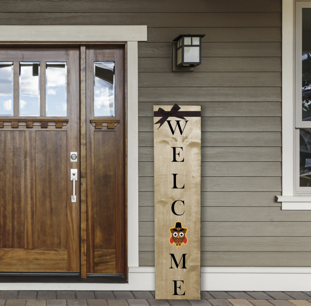 Welcome Sign Insert - Owl Pilgrim - JC Boutique